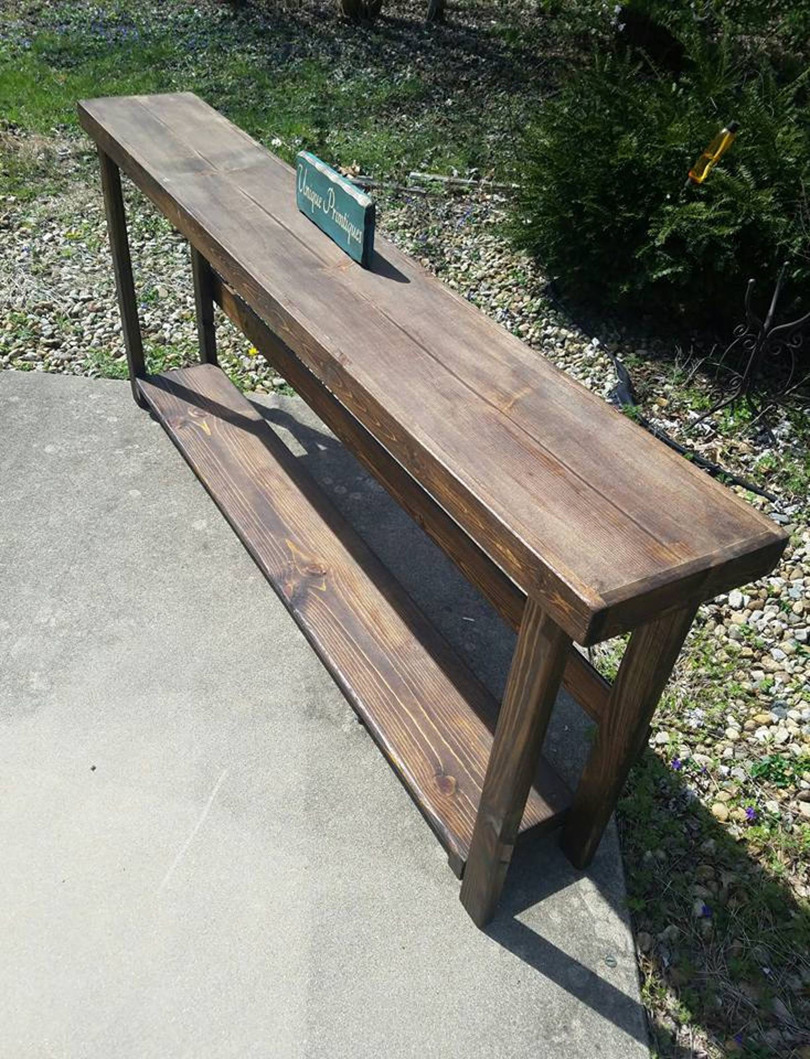 RUSTIC SOFA TABLE Narrow Long Console Entryway Entry Accent | Etsy