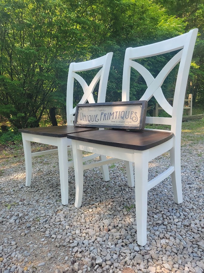 RUSTIC CHAIR Beautiful Wood Malaysian Oak Custom Colors Welcome Solid ...