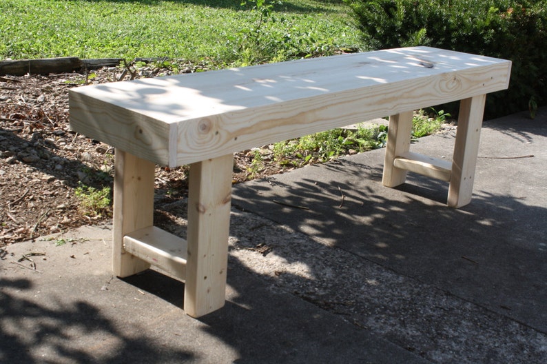 Natural Wood Framed Bench 12x54x18h Custom Sizes Colors Home - Etsy