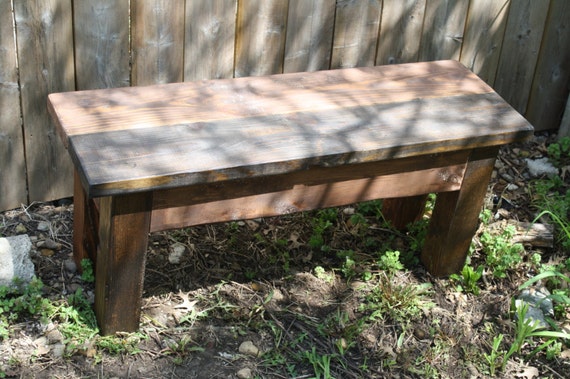 RUSTIC WOOD BENCH Farmhouse Farm House Country Decor Reclaimed | Etsy