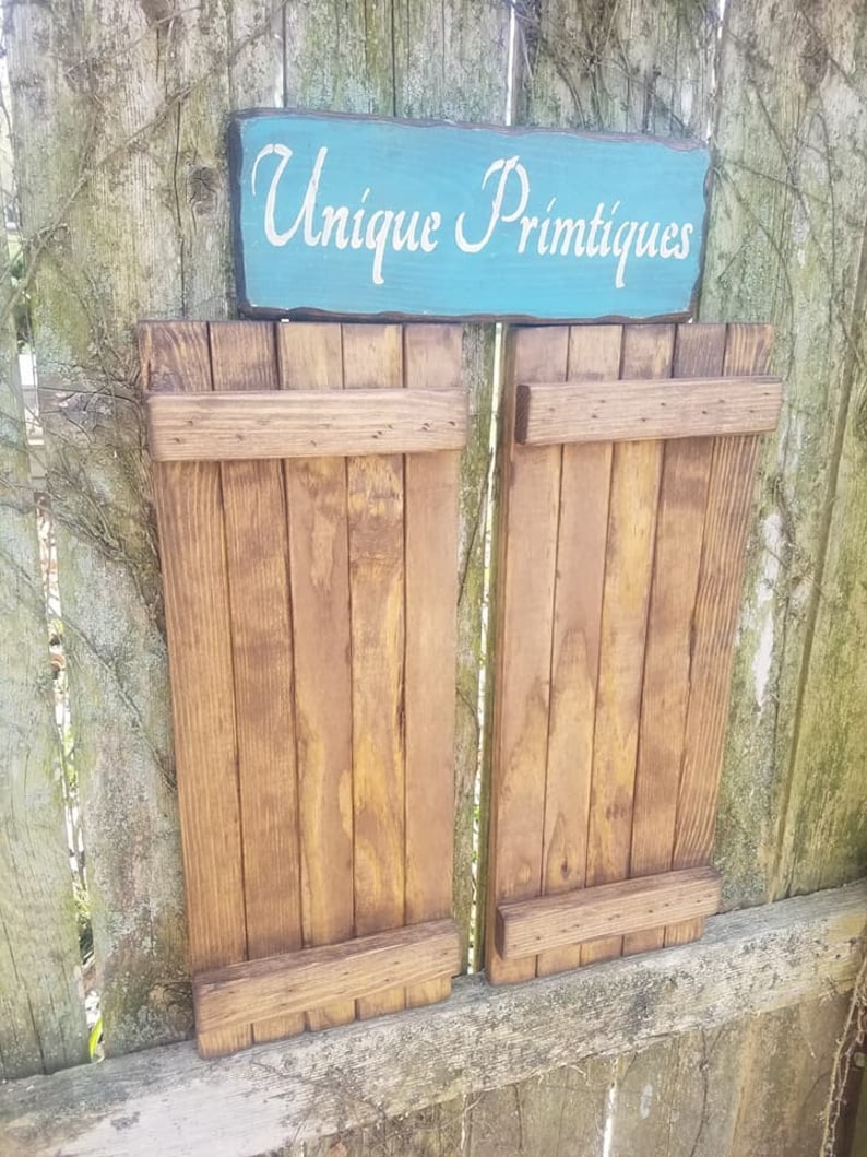 Rustic Wood Shutters 7-3/4x20 Reclaimed Wood Primitive Cabin - Etsy