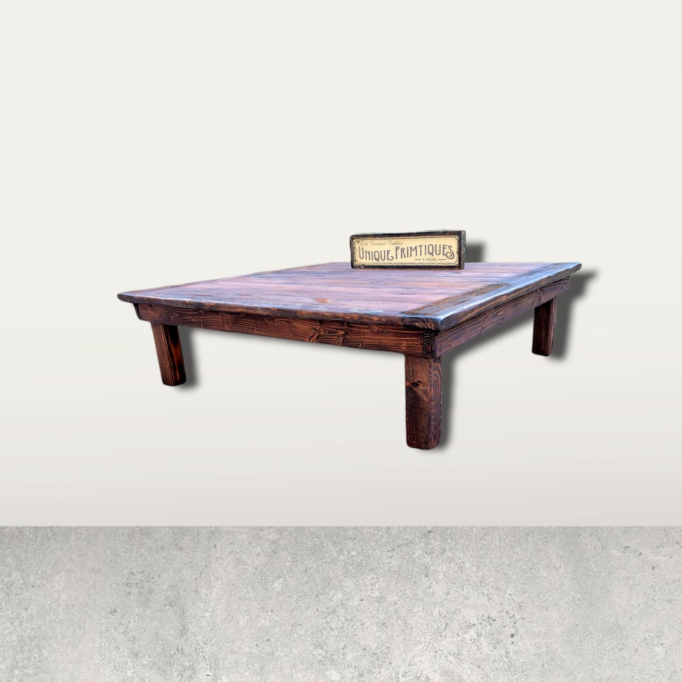 RUSTIC FARMHOUSE COFFEE Table Extra Large Square Farm House Country ...