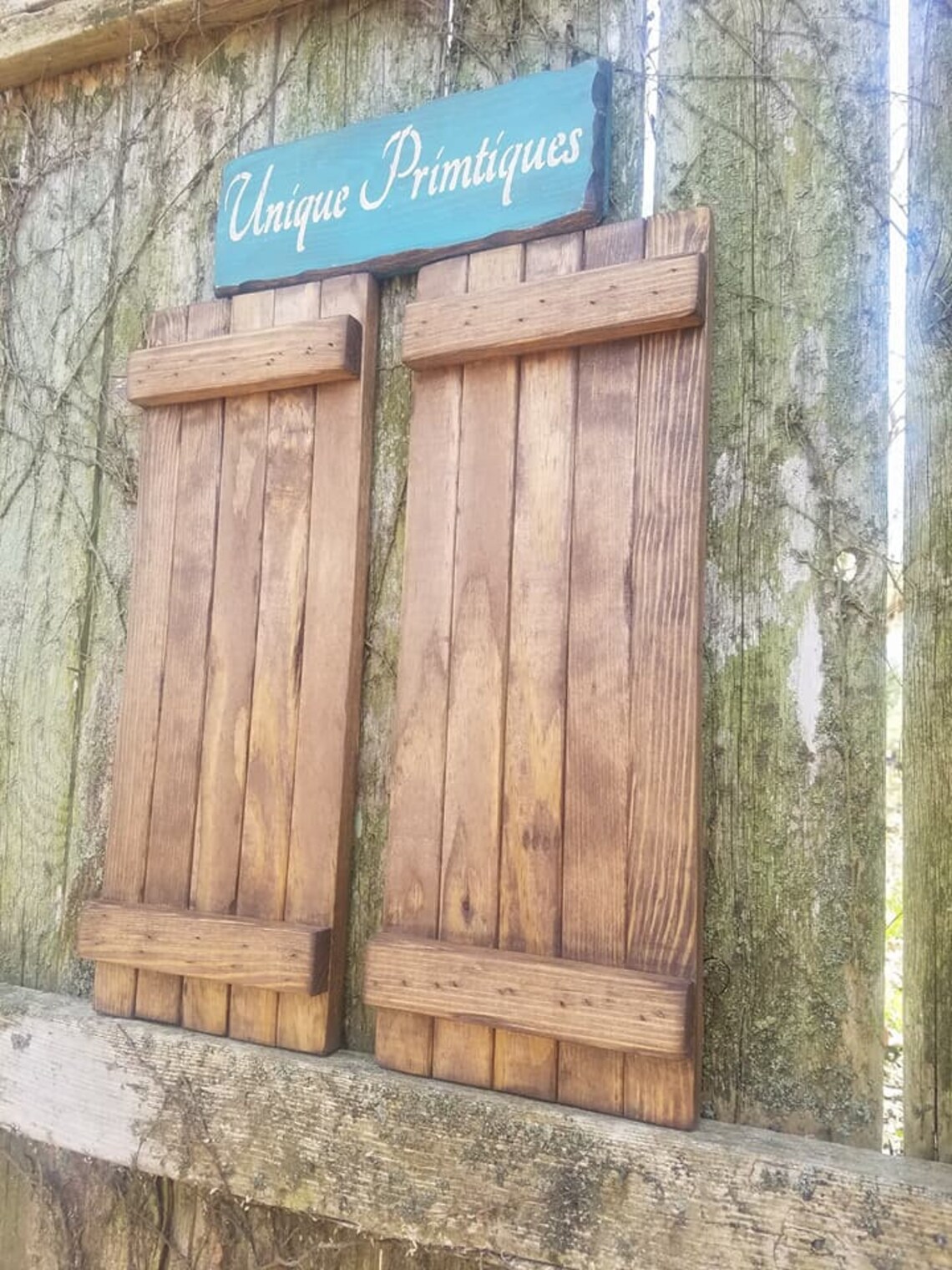 Rustic Wood Shutters 7-3/4x20 Reclaimed Wood Primitive Cabin | Etsy