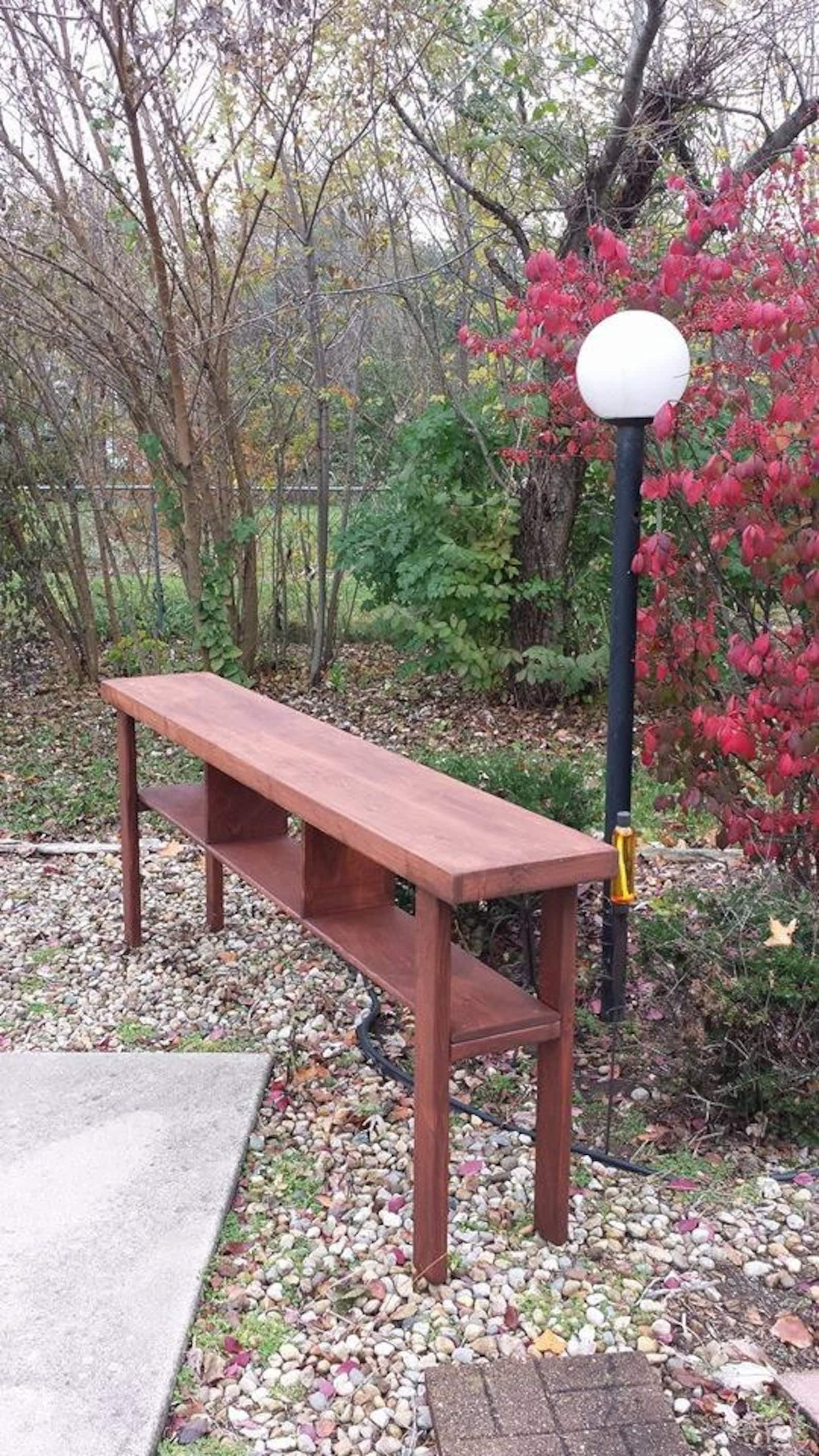 RUSTIC KITCHEN ISLAND Console Table Sofa Bar American Walnut Long ...