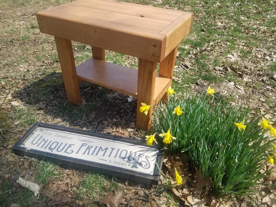 RUSTIC END TABLE Reclaimed Wood Side Fish Tank Amp Plant Night | Etsy
