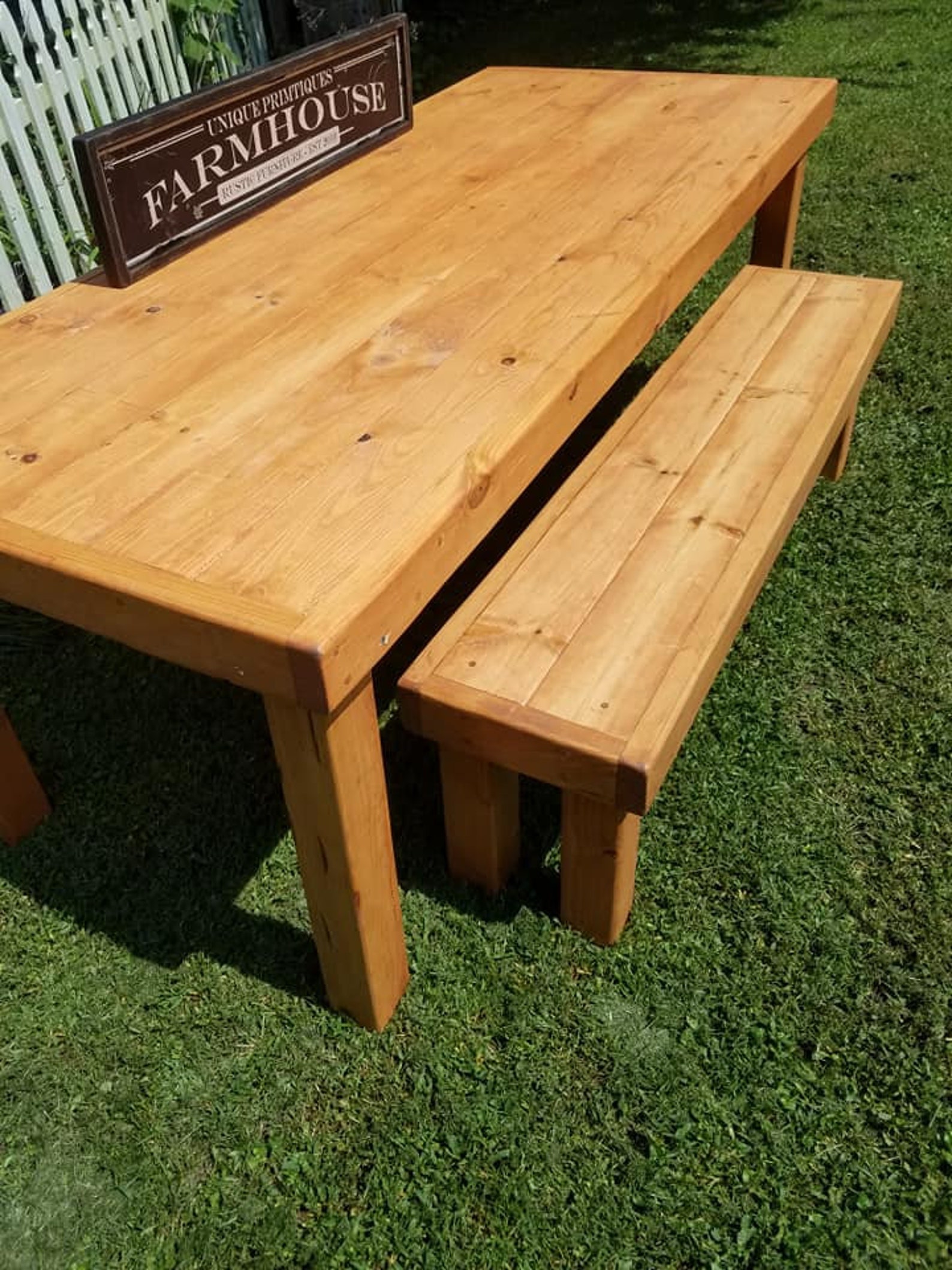 RUSTIC FARMHOUSE TABLE Kitchen Farm House Country Living Wood - Etsy