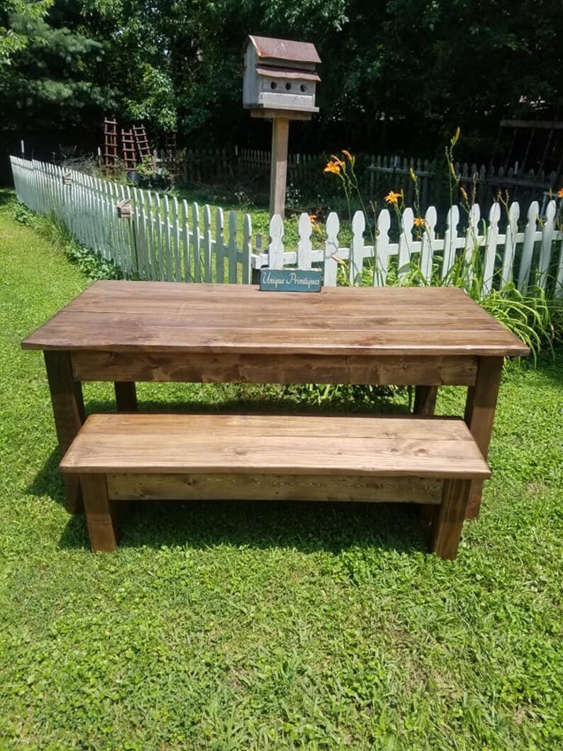Rustic FARMHOUSE TABLE 8-FT Wood Farm House Kitchen Dining W/ - Etsy