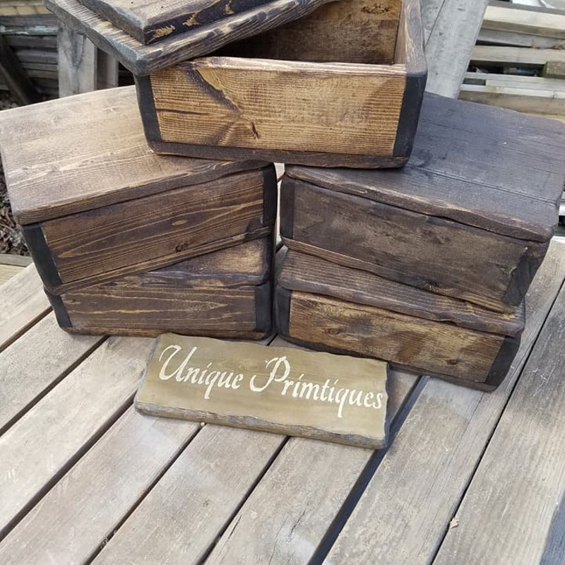 Rustic Wood Box - Etsy
