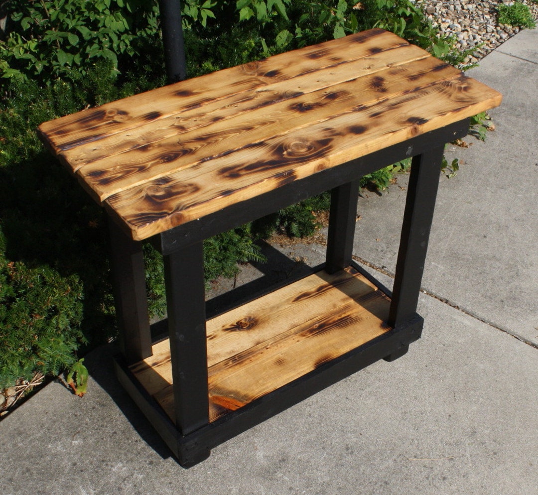 Reclaimed FIRE DAMAGED Wood by Unique Primtiques Golden Oak Stain Black ...
