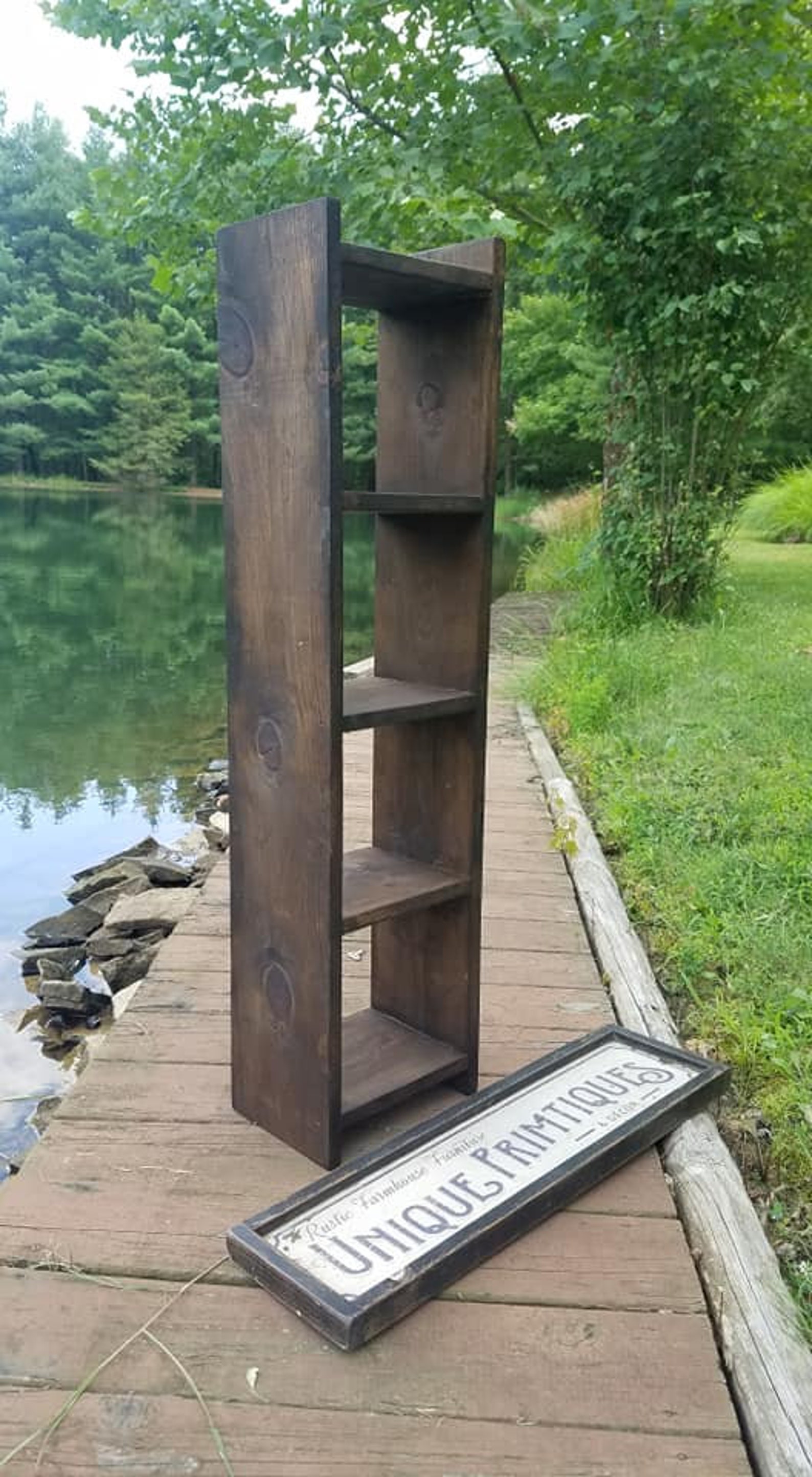 RUSTIC FARMHOUSE LADDER Bookcase Farm House Shelving Reclaimed - Etsy