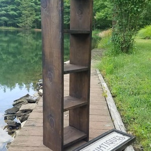 RUSTIC FARMHOUSE LADDER Bookcase Farm House Shelving Reclaimed Wood ...