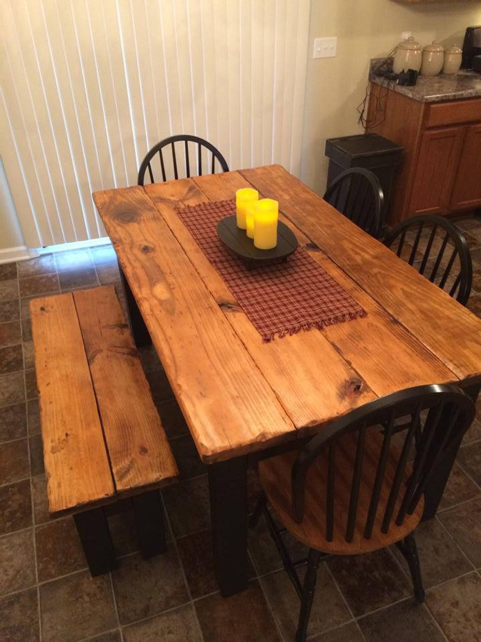 Rustic TABLE Cabin Farmhouse Kitchen FARM HOUSE Dining | Etsy