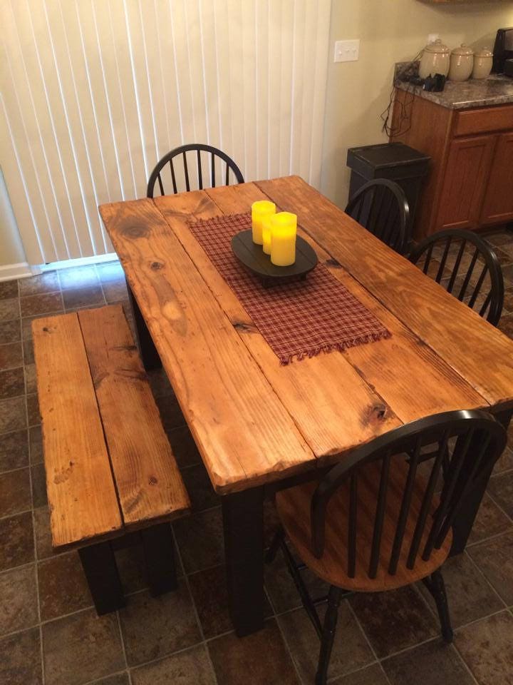 Rustic TABLE Cabin Farmhouse Kitchen FARM HOUSE Dining | Etsy