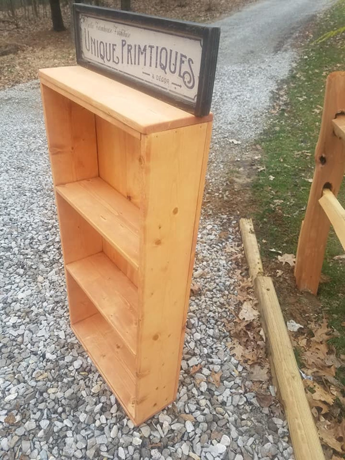 RUSTIC FARMHOUSE BOOKCASE Shelving Storage Shelf Reclaimed | Etsy