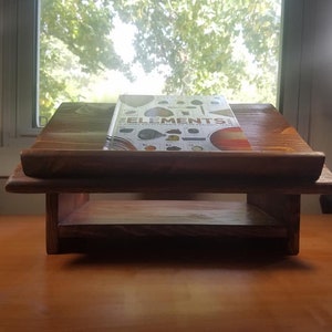 RUSTIC BOOK STAND Bookstand Kindle Tablet Cookbook Cook Book Holder Art ...