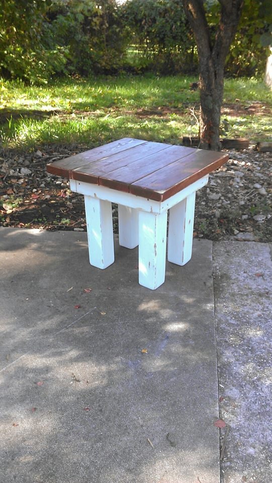 RUSTIC FARMHOUSE End Side Farm TABLE American Walnut Country - Etsy