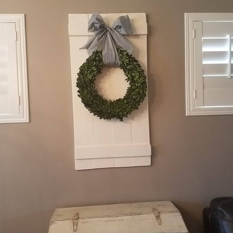 RUSTIC SHUTTER One LARGE Single Wood Window Wall Home Decor Wooden ...