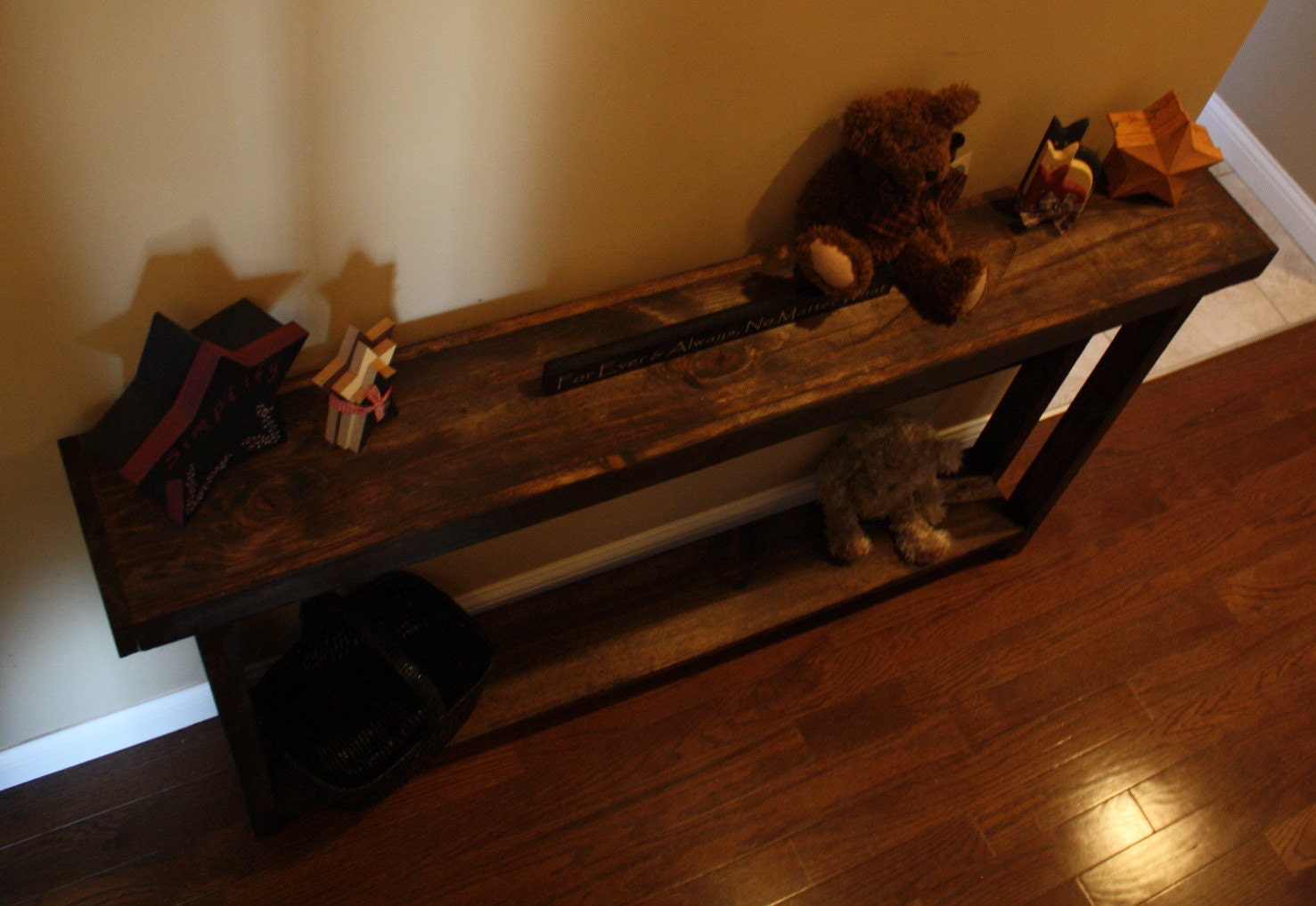 RUSTIC SOFA TABLE Narrow Console Entryway Hall Entry Reclaimed - Etsy