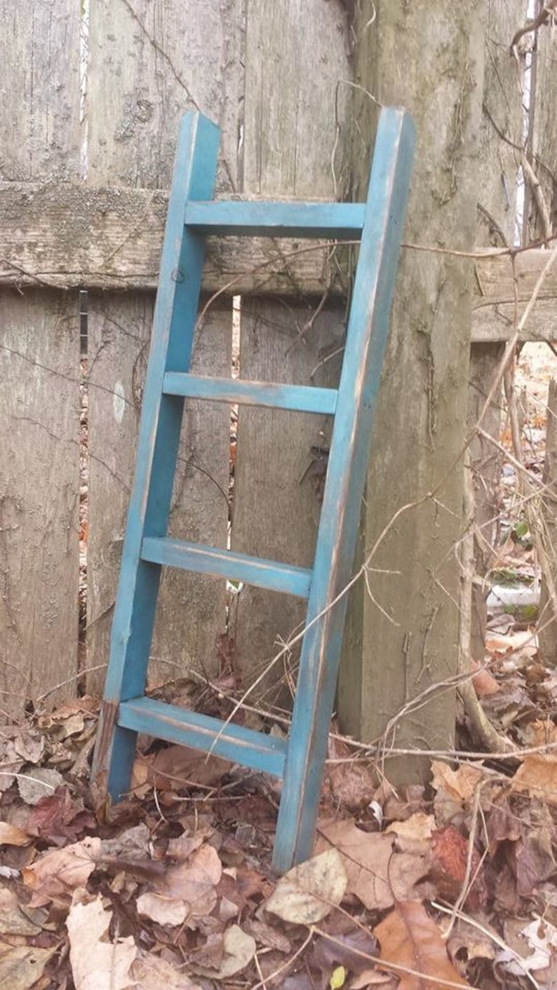 RUSTIC WOOD LADDER Primitive Reclaimed Home Decor Jewelry | Etsy