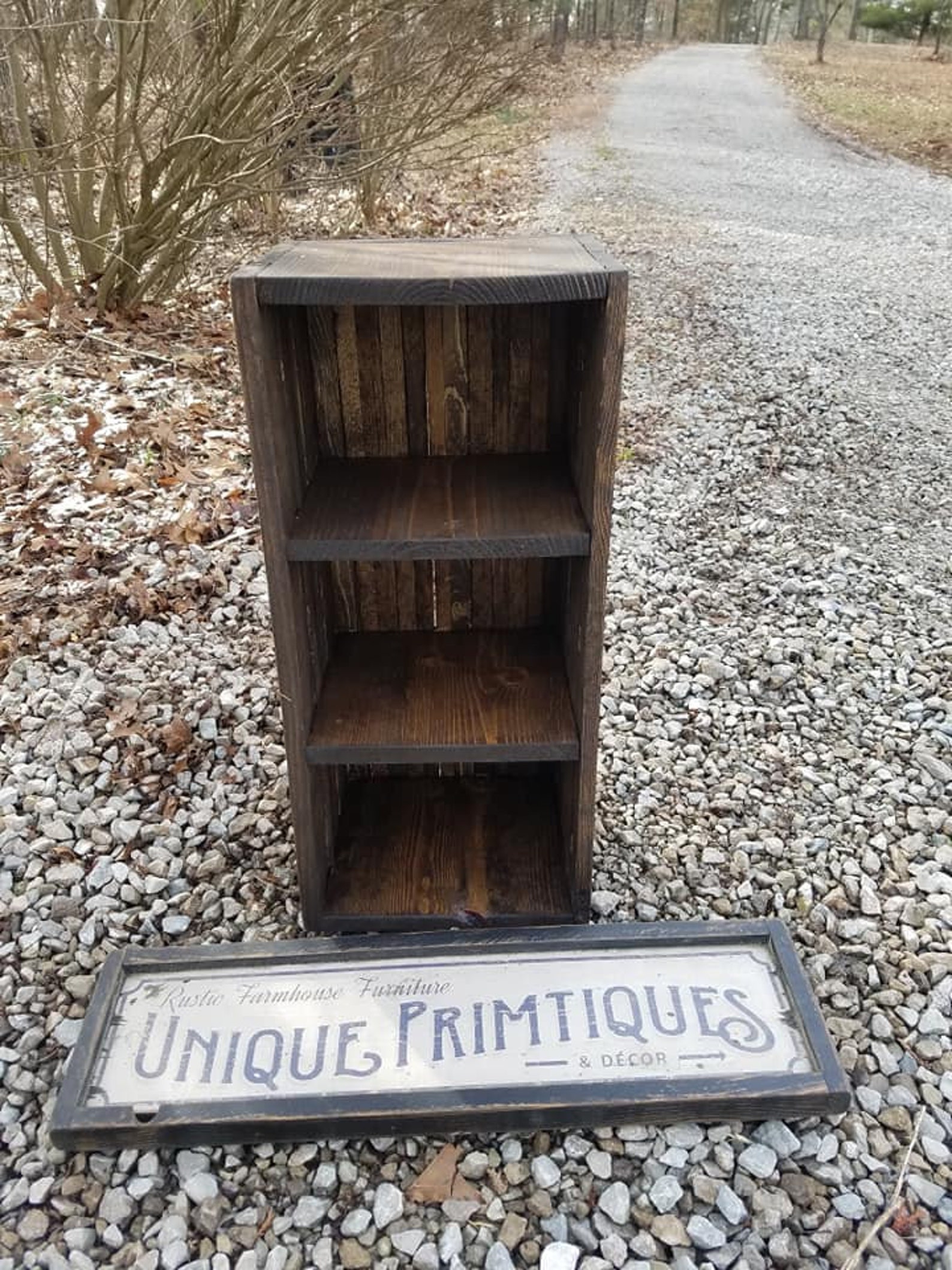 Rustic FARMHOUSE BOX CRATE W Dividers Bathroom Kitchen Wine | Etsy