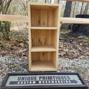 Small RUSTIC BOOKCASE Bookshelf Bathroom Kitchen Wine Crate Living Room ...