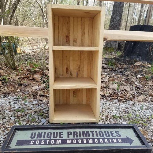 Small RUSTIC BOOKCASE Bookshelf Bathroom Kitchen Wine Crate - Etsy