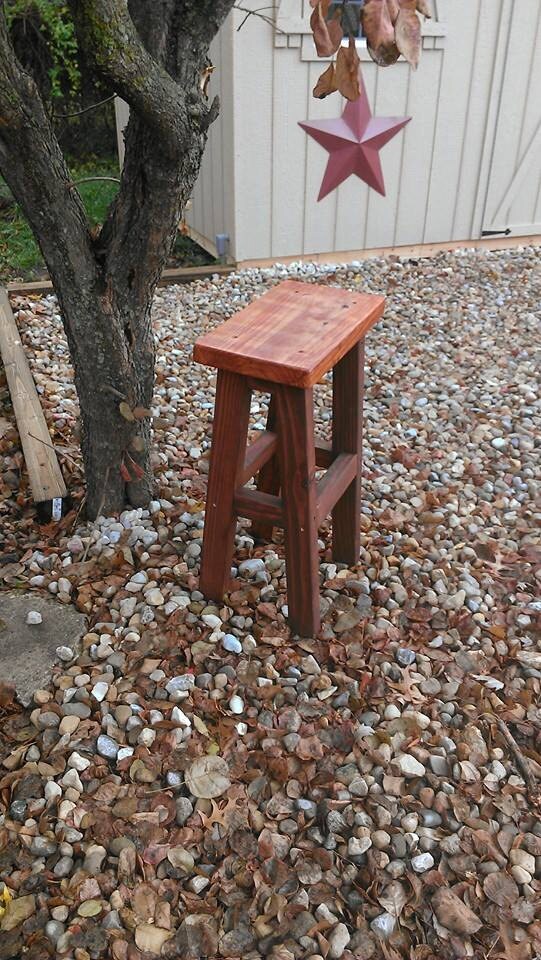 FARMHOUSE BAR STOOL Rustic Farm House Kitchen American Walnut | Etsy