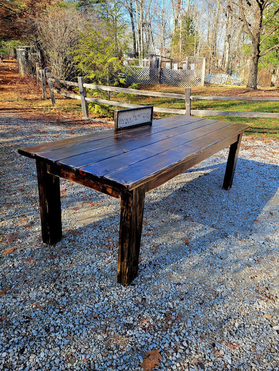 Rustic FARMHOUSE Table by Unique Primtiques Custom Woodworking ...