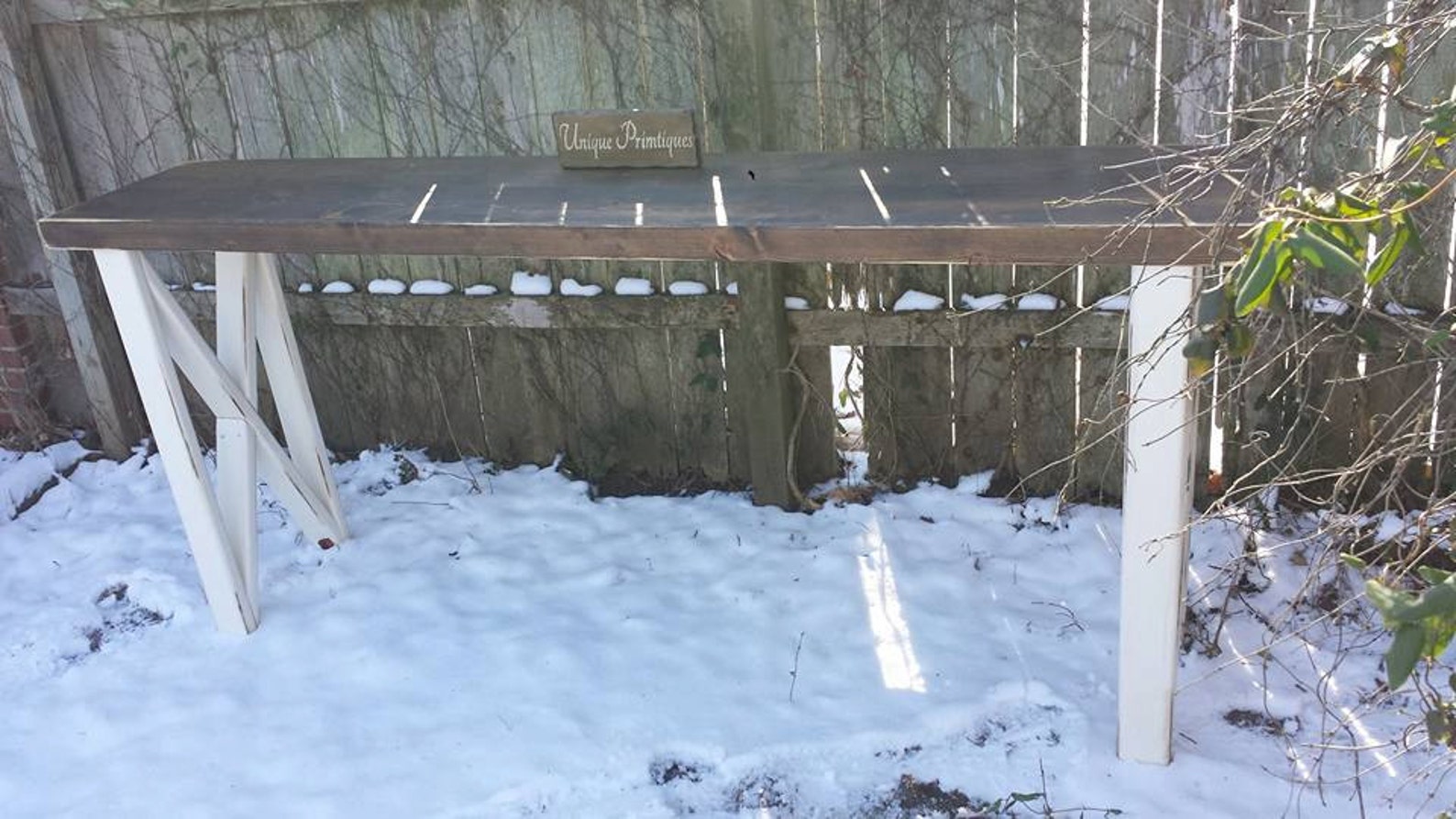 RUSTIC BAR TABLE Sofa Console X-End Large Long Tall Entryway | Etsy