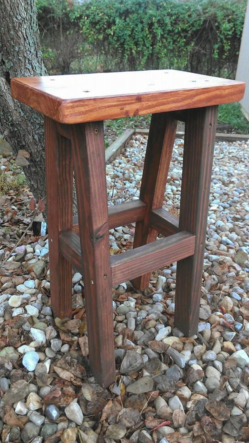 FARMHOUSE BAR STOOL Rustic Farm House Kitchen American Walnut - Etsy