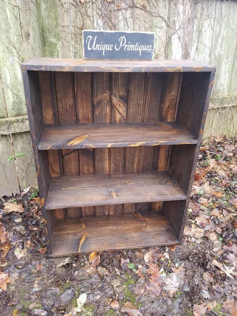 RUSTIC FARMHOUSE BOOKCASE Farm House Country Cabin Shelving Reclaimed ...
