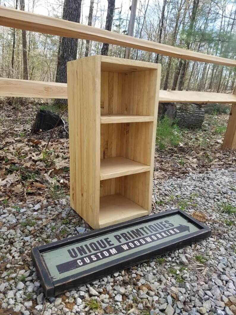 Small RUSTIC BOOKCASE Bookshelf Bathroom Kitchen Wine Crate - Etsy