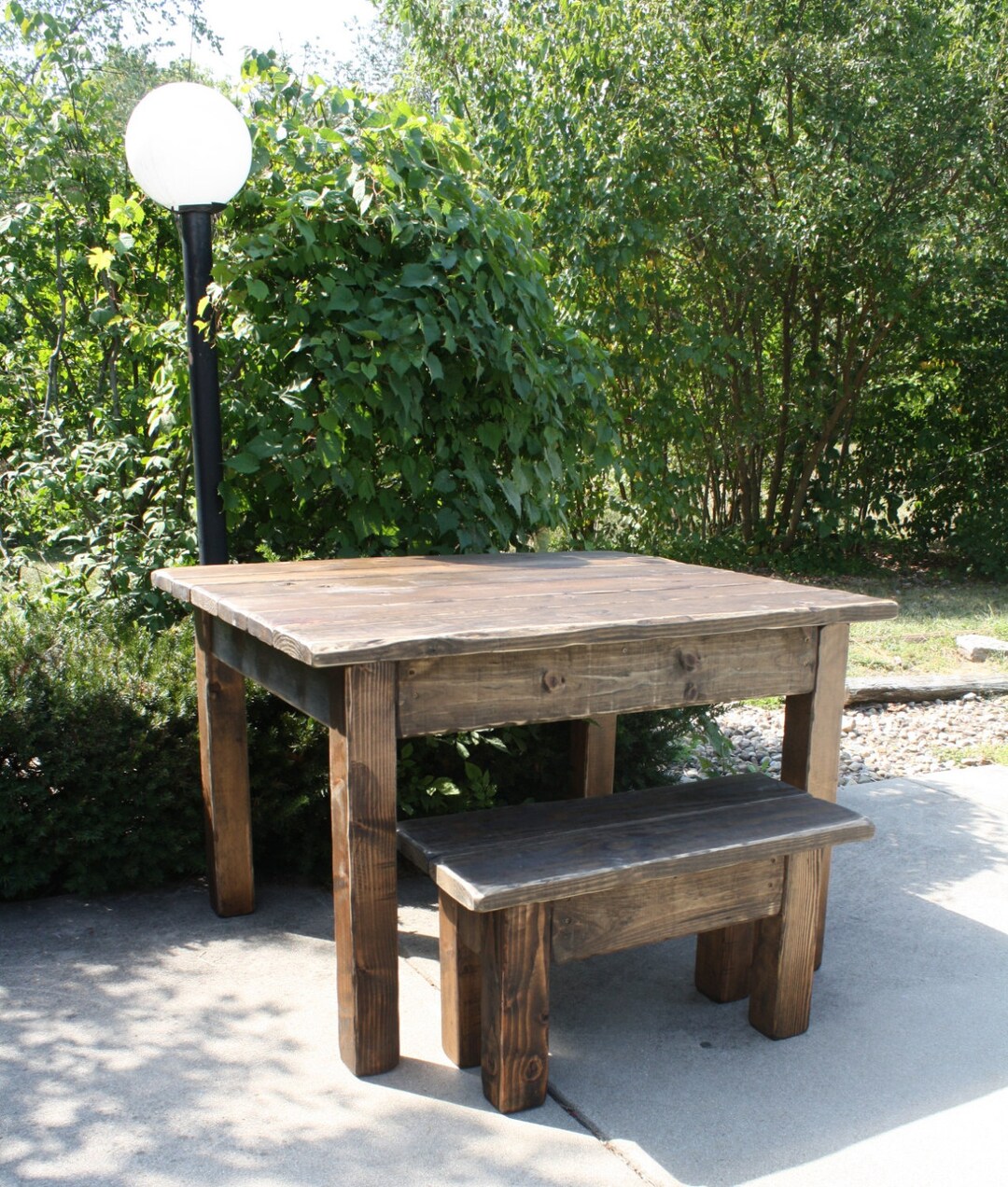 RUSTIC CABIN TABLE Kitchen Lodge Farmhouse Dining 40x48x31h Kitchen ...