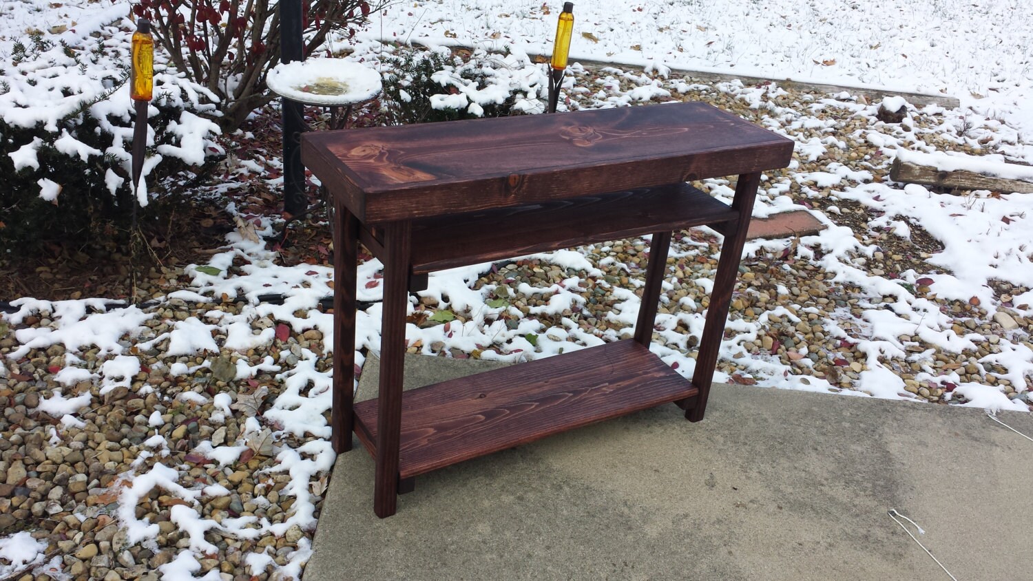 Rustic Primitive Reclaimed Wood SOFA Hall Console Table Book | Etsy