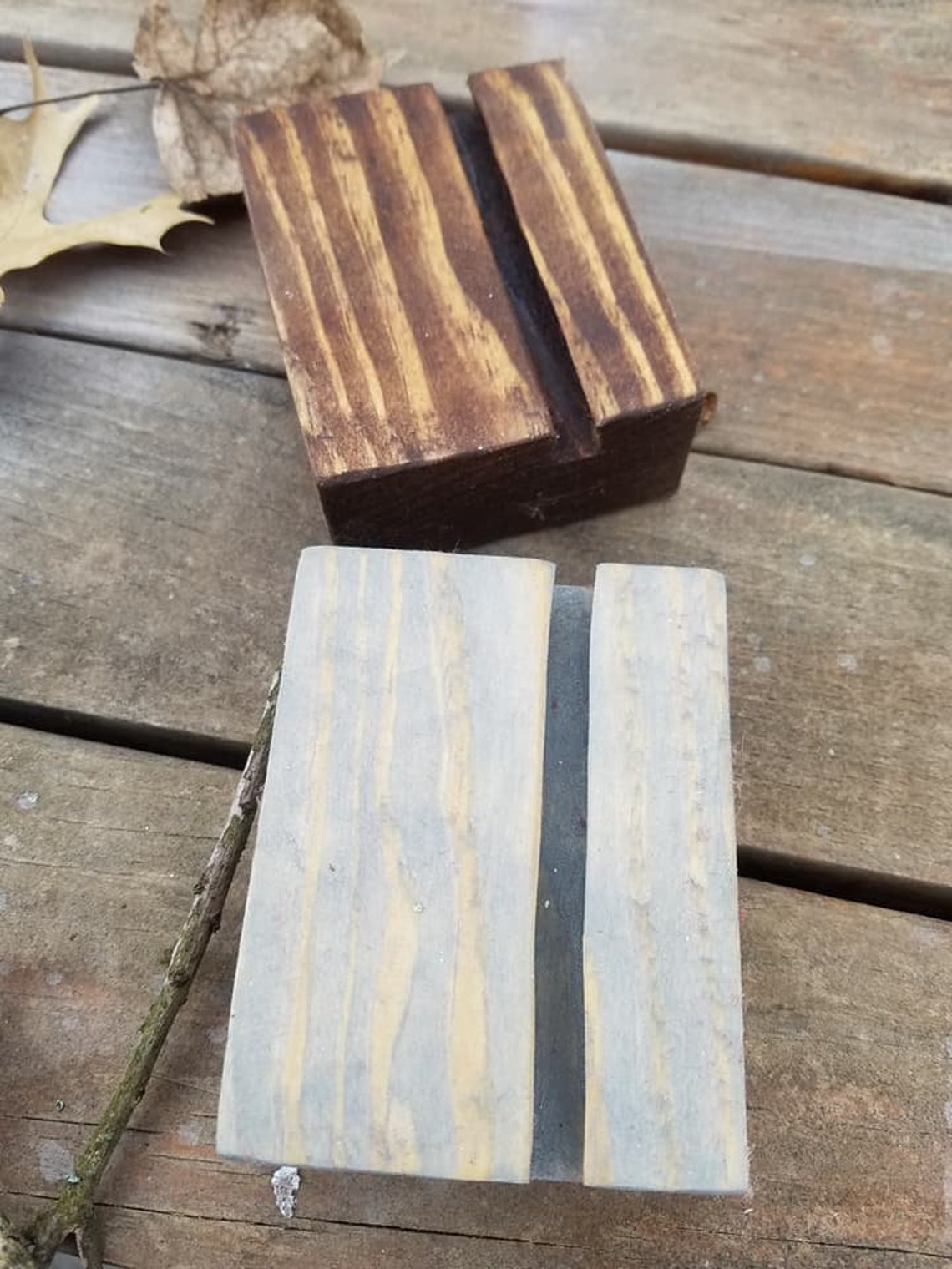 Rustic Business Card Holder Desk Top Display Restaurant Show Event ...