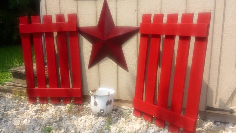 WOOD SHUTTERS 24w X36h Rustic Bright Heirloom Red Wooden - Etsy