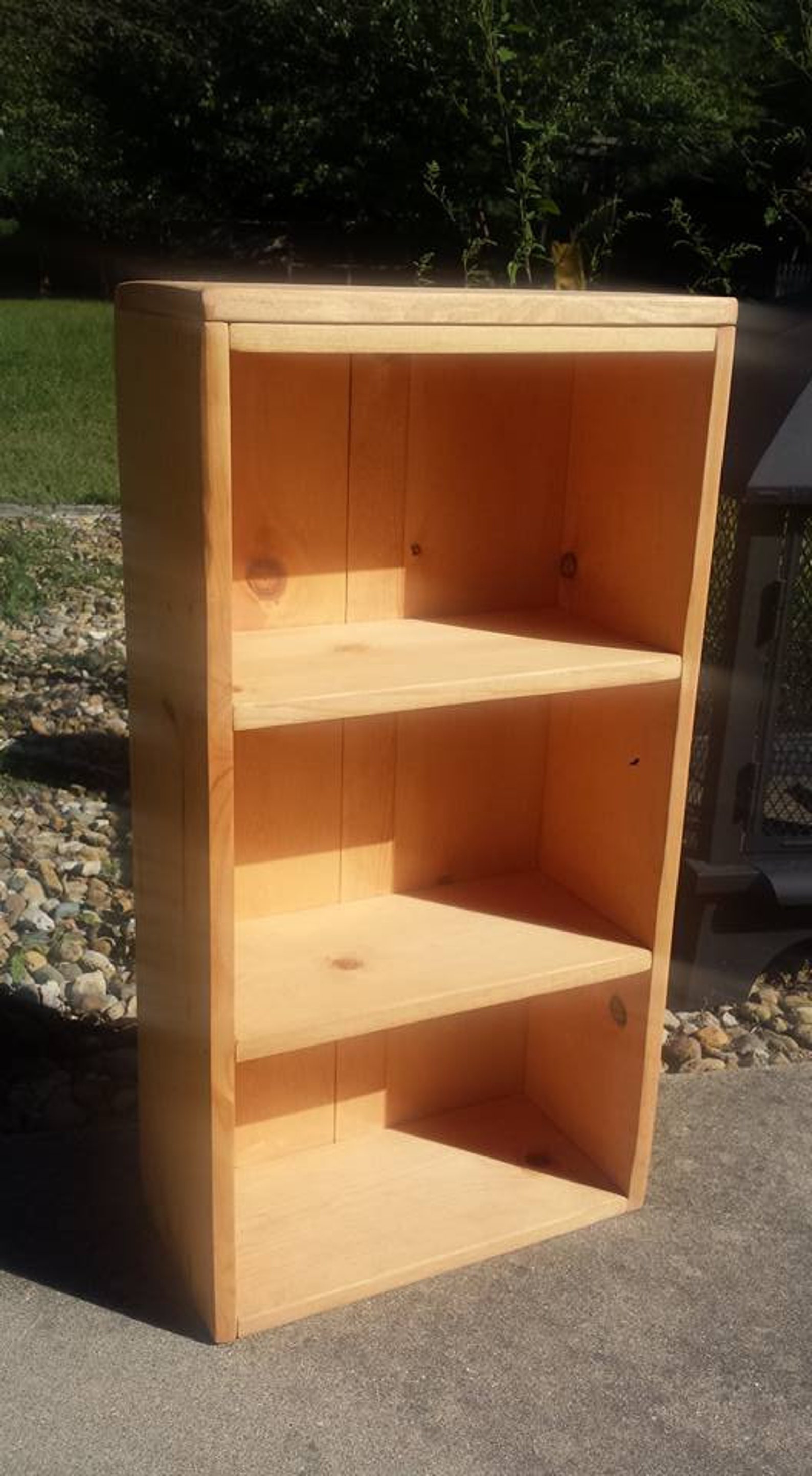 RUSTIC FARMHOUSE BOOKCASE Shelving Storage Shelf Reclaimed Wood Books ...