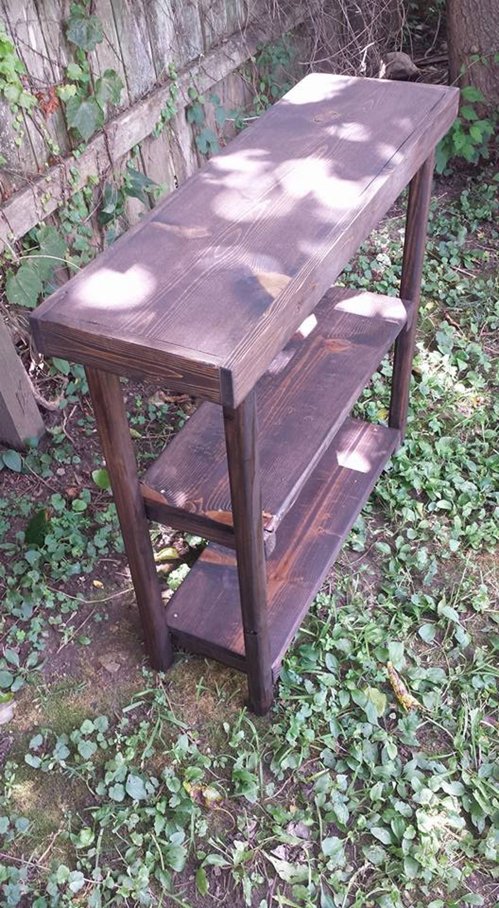 Rustic Primitive Reclaimed Wood SOFA Hall Console Table Book | Etsy