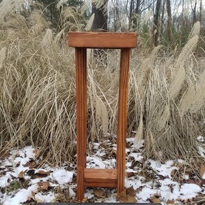 Tiny Home Furniture Plant Stand Rustic Small TALL Skinny Hall Entry End ...
