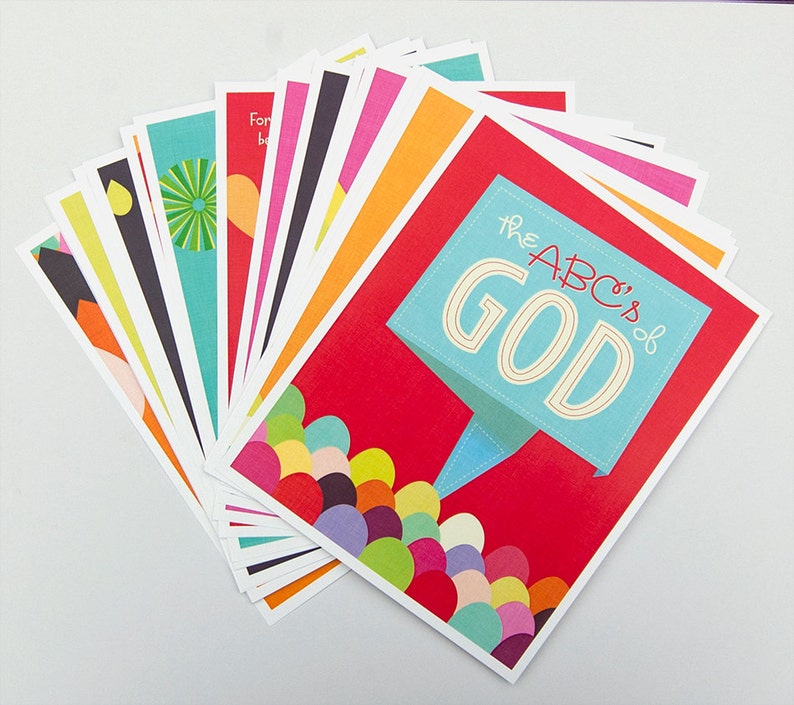 ABC Scripture Cards, Church Nursery, Christian Kids Set of 30 Bible ...