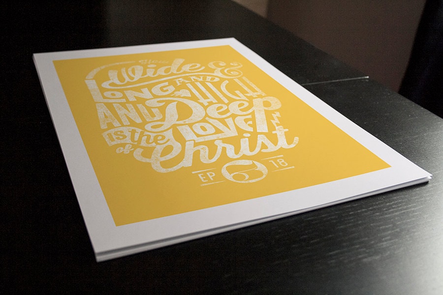 Scripture Art Print, Bible Verse Typography Christian Wall Decor - Hand ...