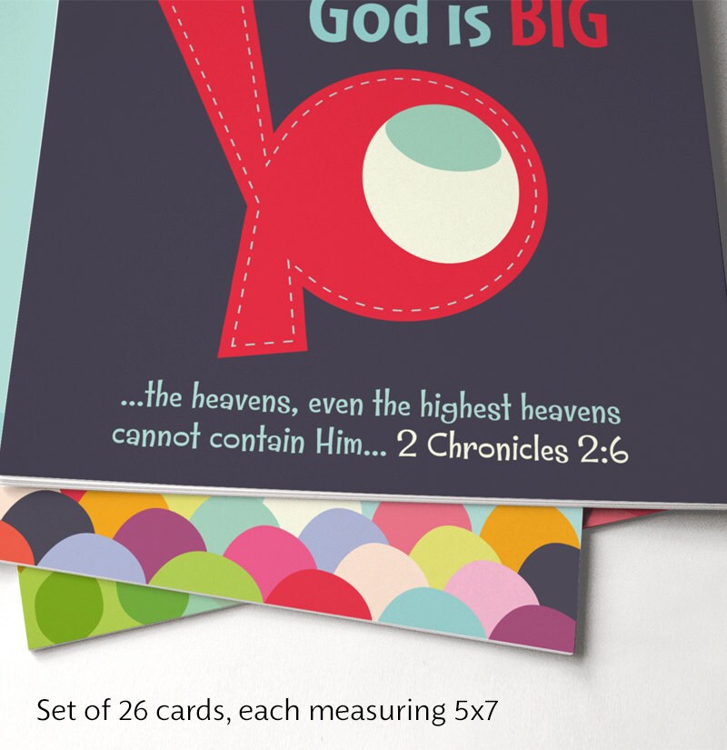 ABC Scripture Cards, Abc's of God Scripture Art, Christian Kids Set of ...