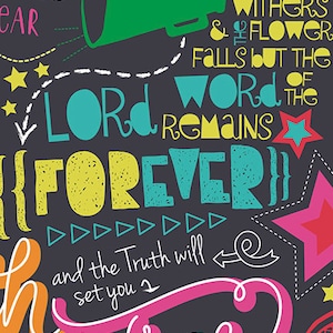 Church Kids Art, Scripture Graffiti Banners, Vector Instant Download ...