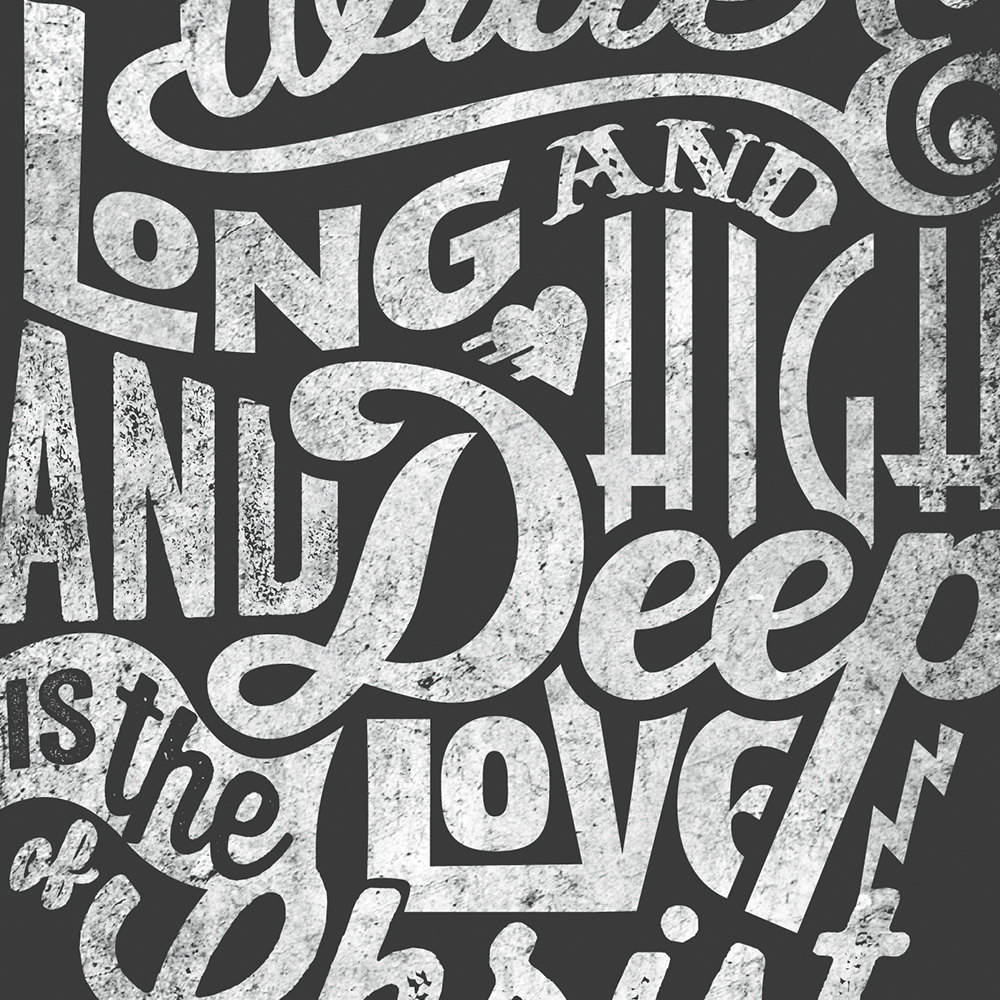 Scripture Art Print, Bible Verse Typography Christian Wall Decor - Hand ...