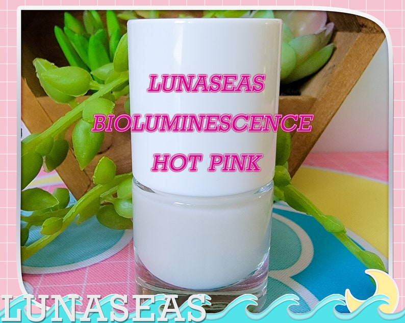 Bioluminescence Hot Pink Glow in the Dark Nail Polish - Etsy