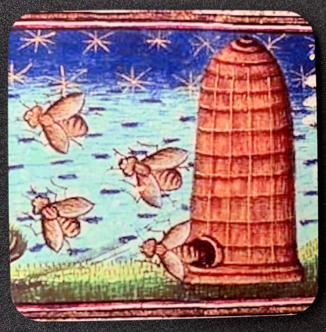 Medieval Bee Coasters Set of 4 - Etsy UK