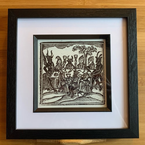 Framed Print of Woodcut Witches Dancing With Devils - Etsy