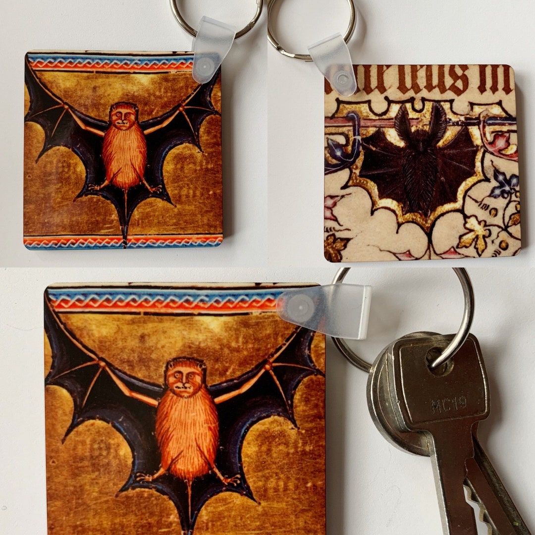 Medieval Bats Keyring (double Sided) - Etsy
