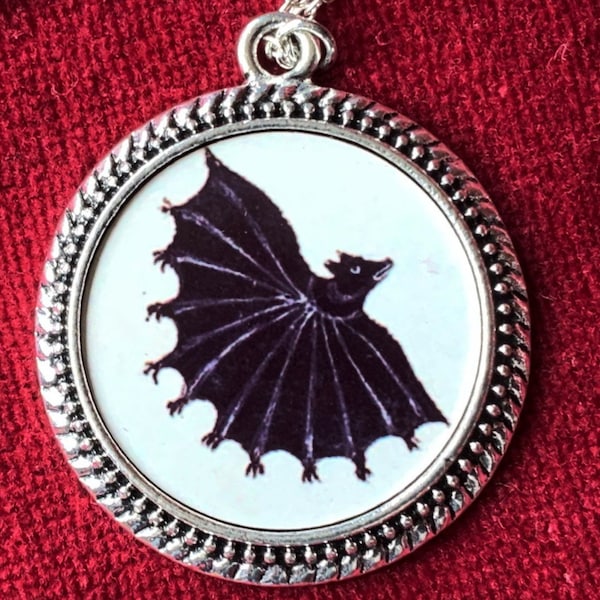 Bat Pendant - Etsy