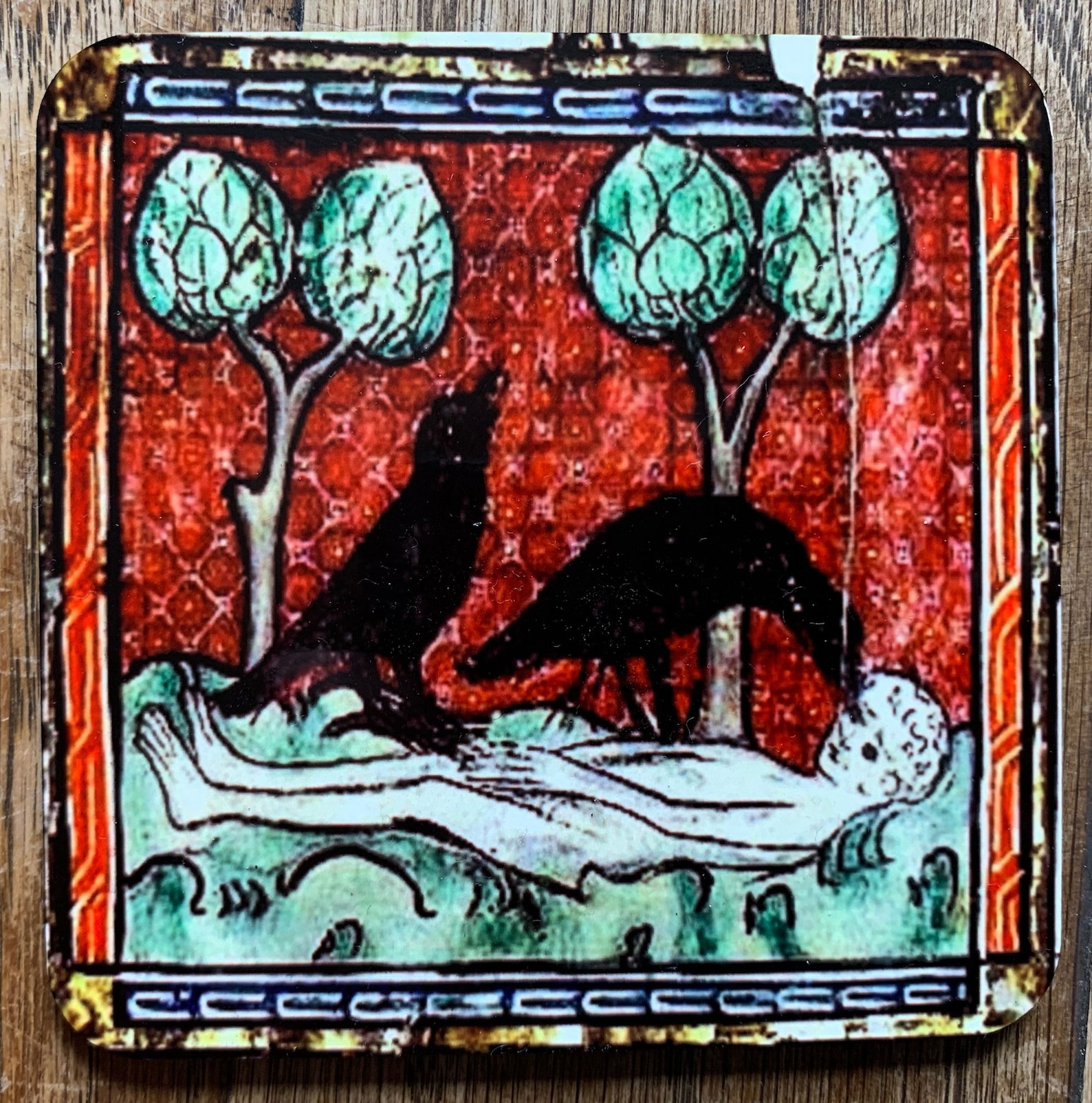 Medieval Crow Coasters - Set of 4 - Etsy